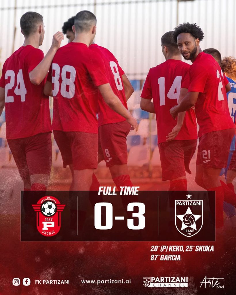 🤝MIQESORE FT | FK Rabotnicki 0 - 3 FK Partizani - FK PARTIZANI | FAQE ...
